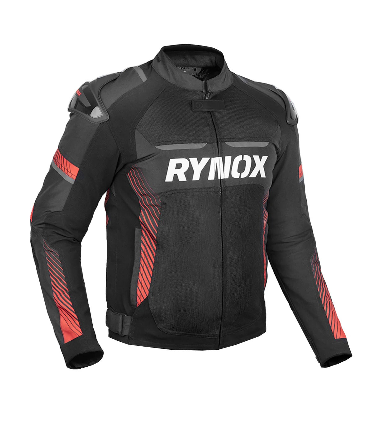 RYNOX APEX EVO CE CERTIFIED CLASS AA JACKET (BLACK-RED) – AH Helmets