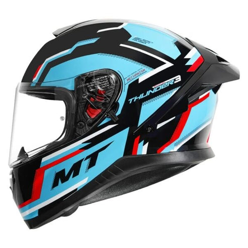 MT Thunder3 Pro Blaze Gloss Blue Helmet – AH Helmets