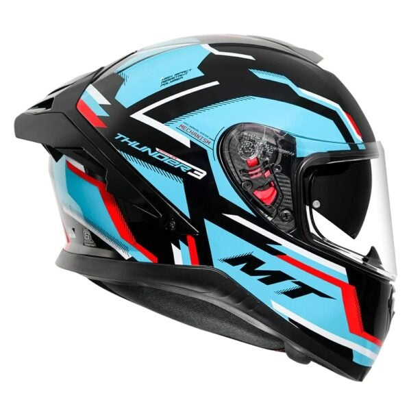 MT Thunder3 Pro Blaze Gloss Blue Helmet – AH Helmets